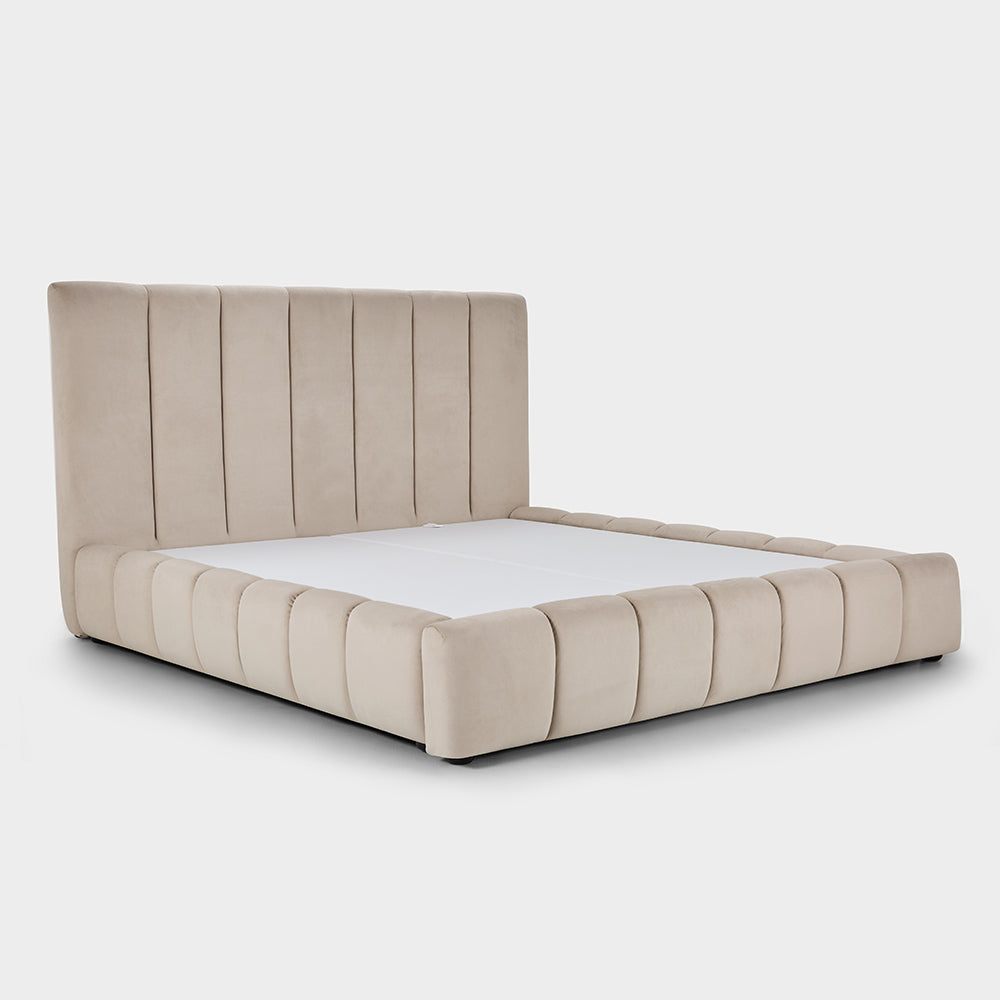 Audrey Bed – Luxury Upholstered Cozy Bedroom Bed – Honeypot Furniture UAE