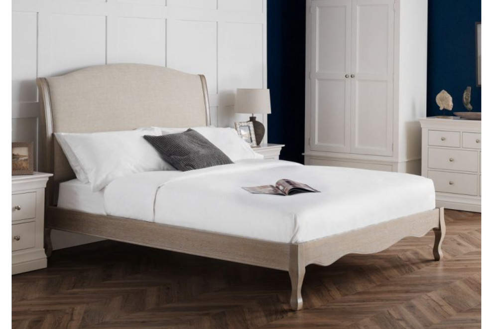 Camille Bed Frame Double Beige – Honeypot Furniture